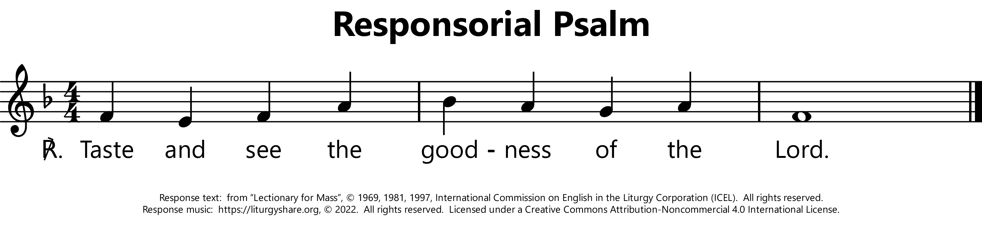 20th Sunday in Ordinary Time: Responsorial Psalm, Year B